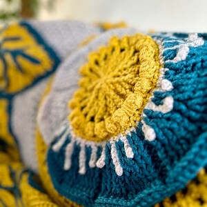 Floral Blooms Crochet Blanket Pattern - Etsy