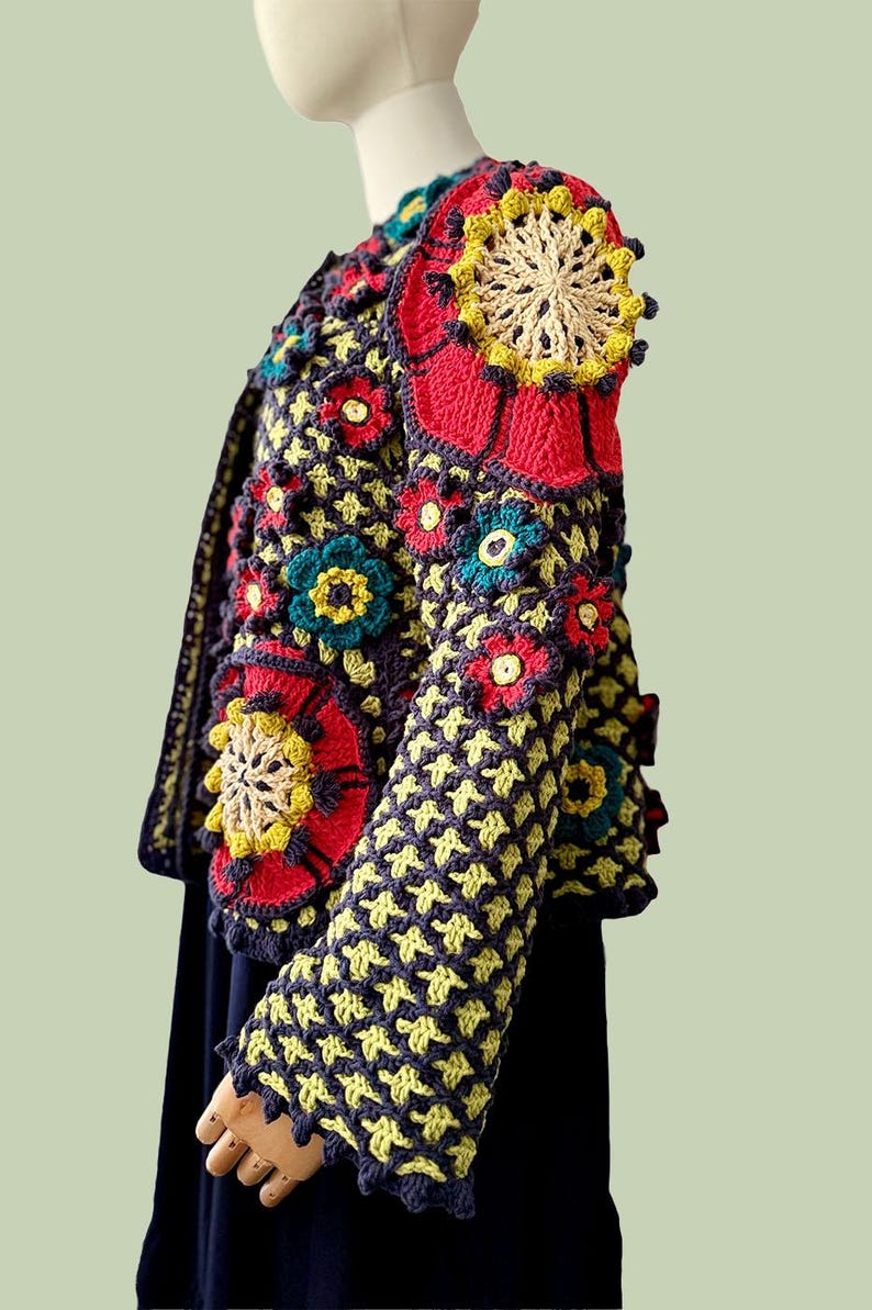 Urban Garden Crochet Jacket - Etsy