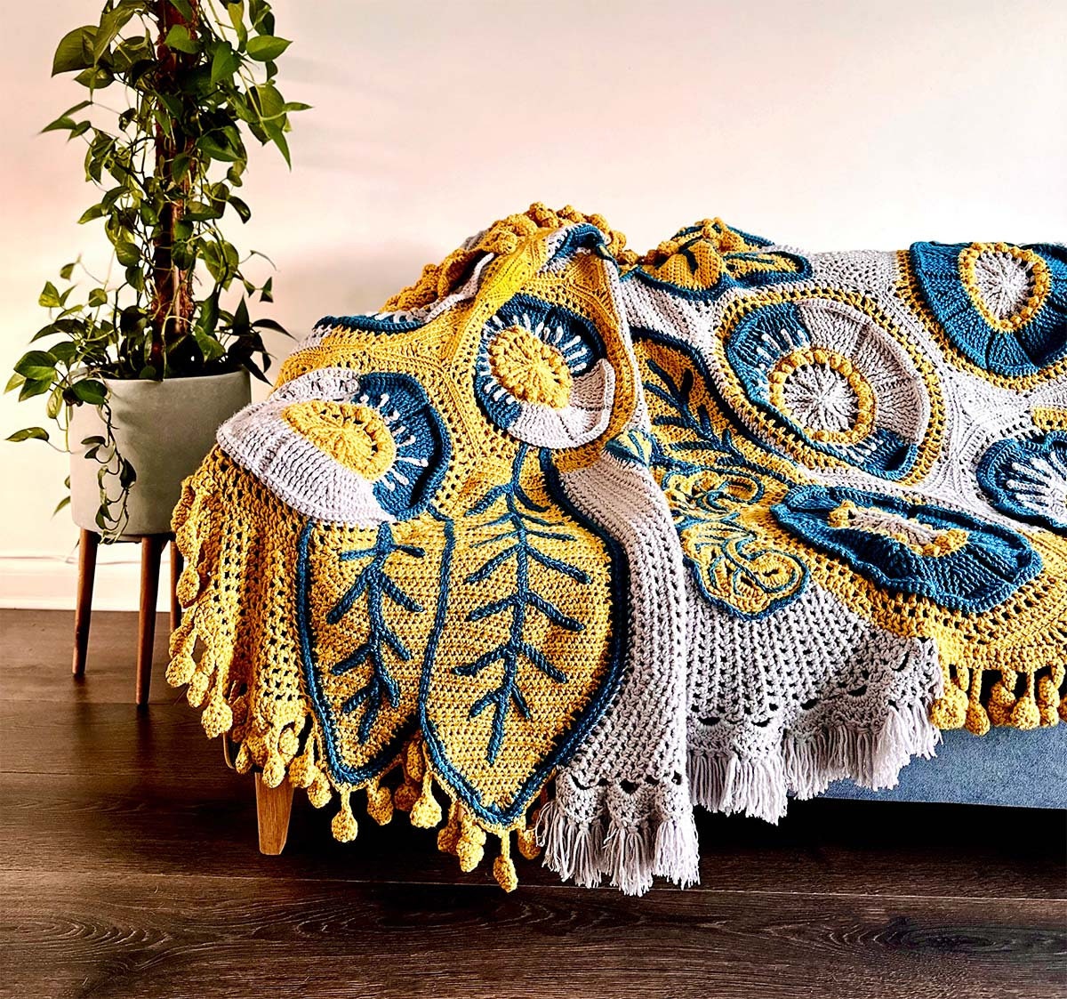 Floral Blooms Crochet Blanket Pattern - Etsy