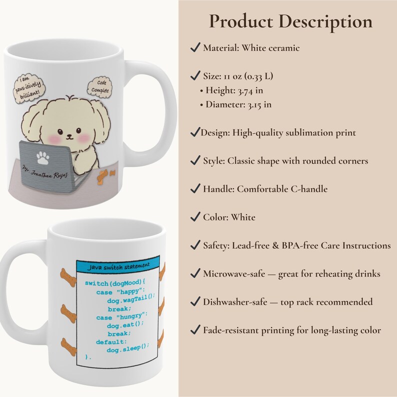 Personalized Coding Dog for CS Teachers • Computer Science • Humorous ...