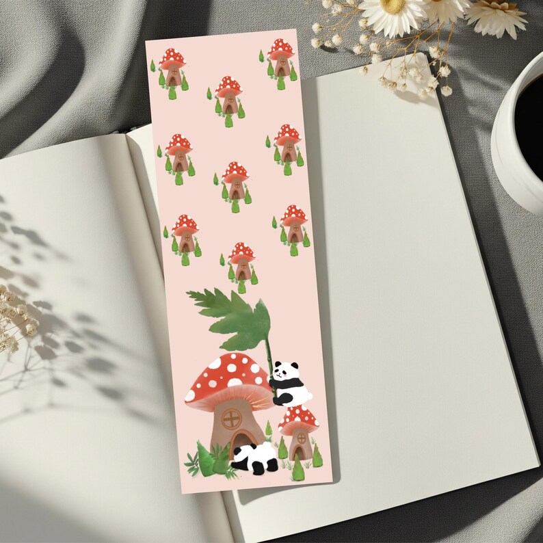 Printable Panda Bookmarks Set of 4 | Cute 2x6 Animal Bookmark PDF ...