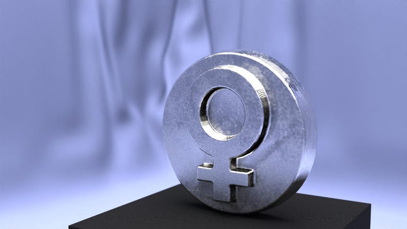 Female Symbol Medallion – Copper, Silver, or Nordic Gold – Feminine ...
