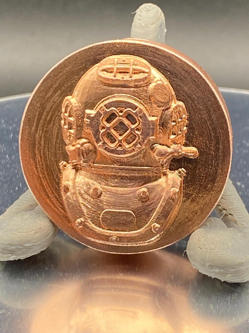 Deep Sea Diver Medallion – Copper, Silver, or Nordic Gold – Vintage ...