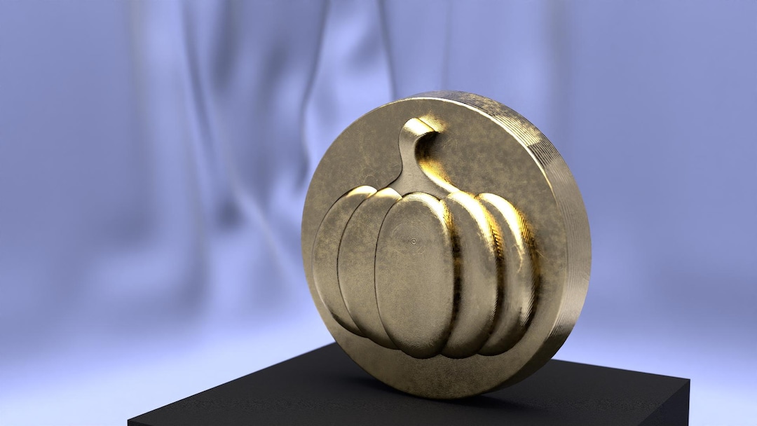 Pumpkin Medallion – Playful Fall Coin in Copper, Silver, or Nordic Gold ...