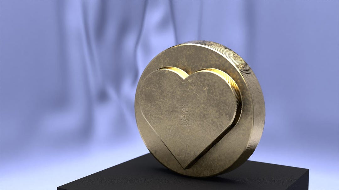 Heart Medallion – Symbol of Love in Copper, Silver, or Nordic Gold ...