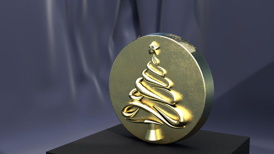 Christmas Tree Medallion – Copper, Silver, or Nordic Gold – Holiday ...