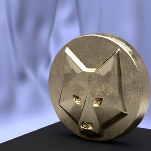 Wolf Faceted Medallion – Copper, Silver, or Nordic Gold – Geometric ...