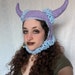 Horned Balaclava- Purple and Blue Monster Balaclava With Horns- Fun ...