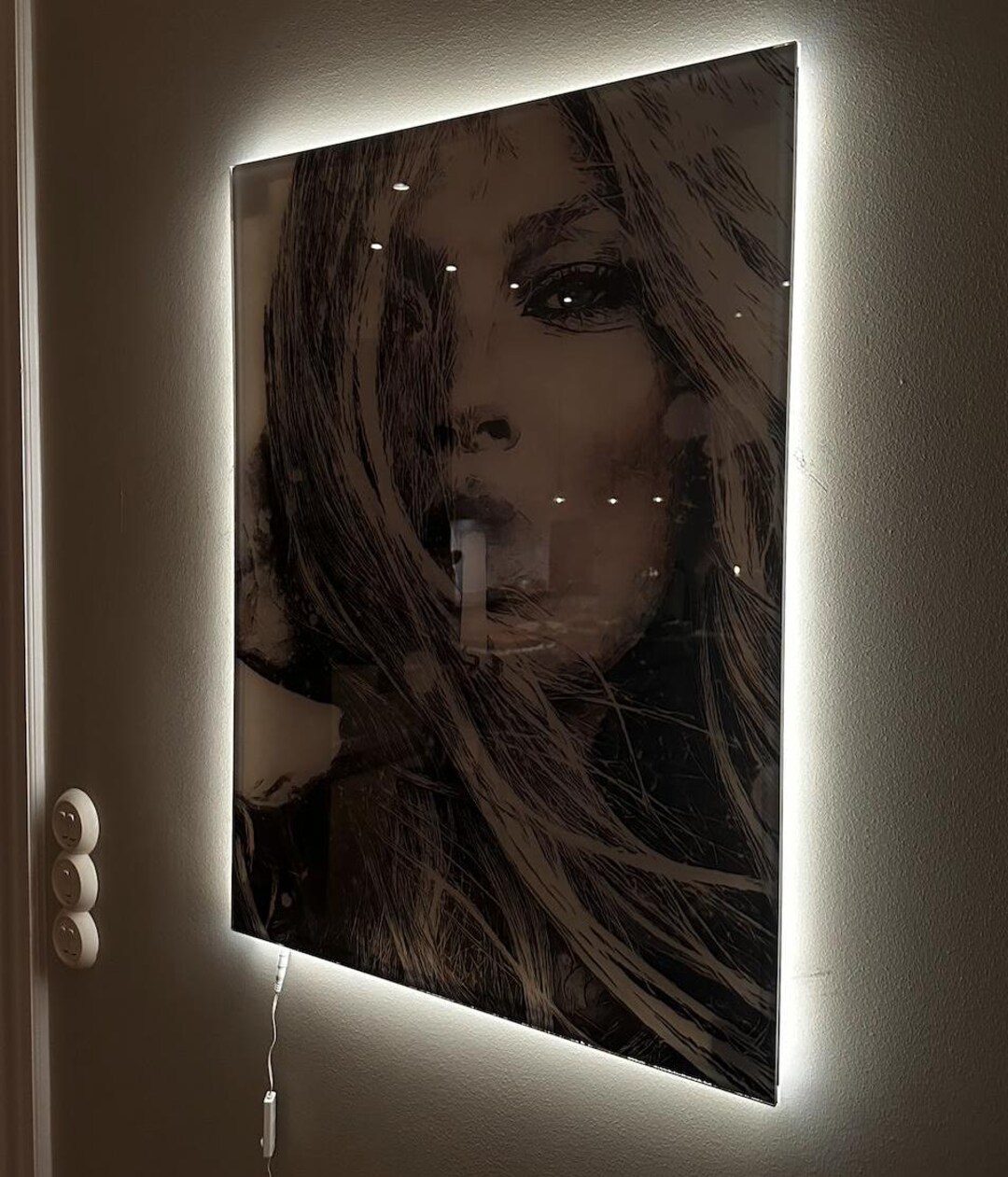 Backlit LED Acrylic Art Print Kate Moss Limited Edition Wall Decor ...