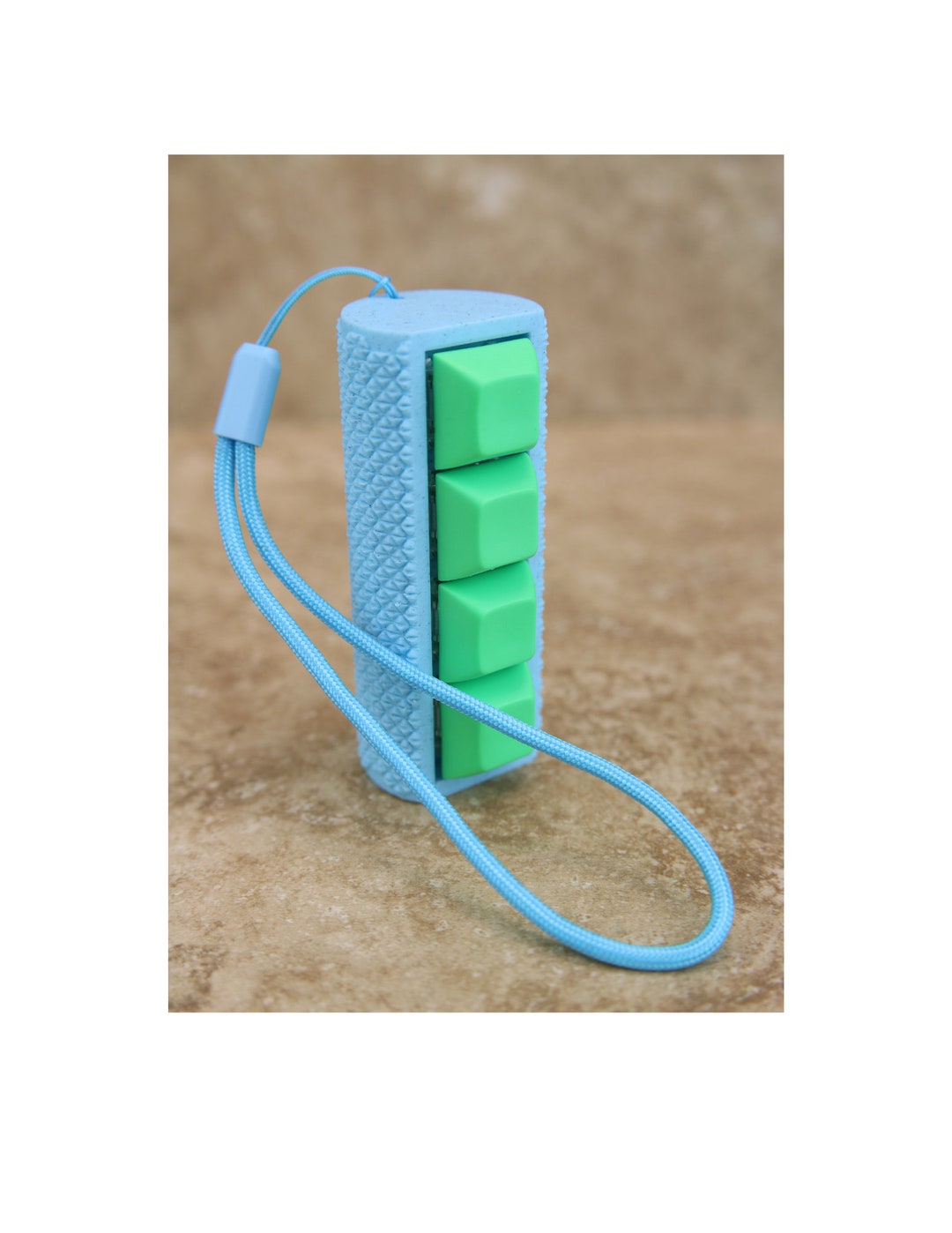 Blue Textured Cylinder Hand Clicker for Stimming and Anxiety. Clicking ...