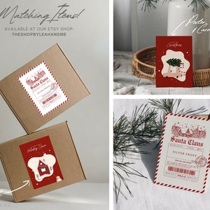 Printable Santa Mailing Label - Santa Express Christmas Shipping Label ...