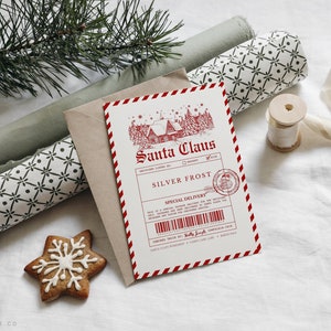 Printable Santa Mailing Label - Santa Express Christmas Shipping Label ...