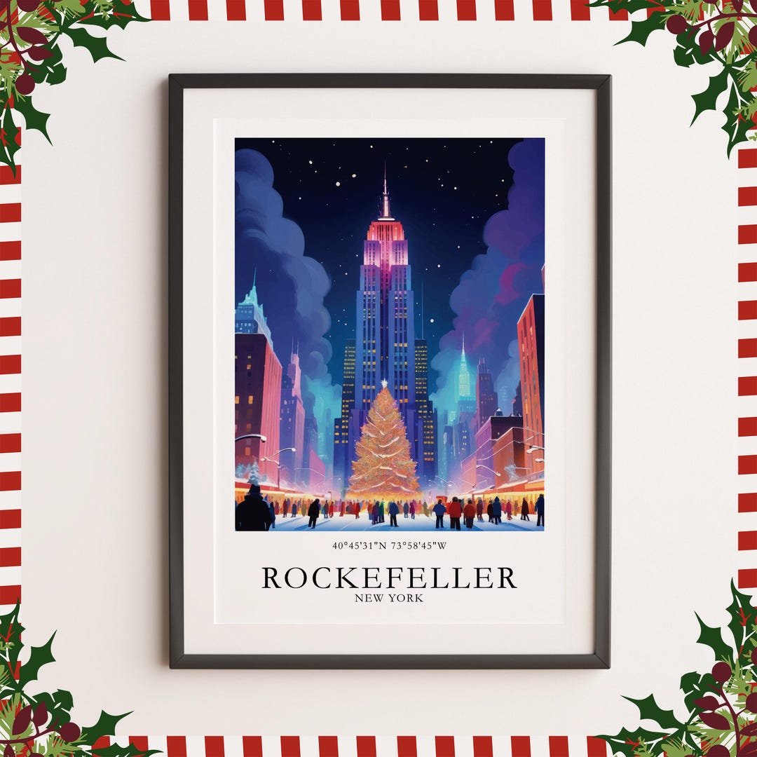 Rockefeller Center, New York Printable Wall Art Digital Wall Art ...