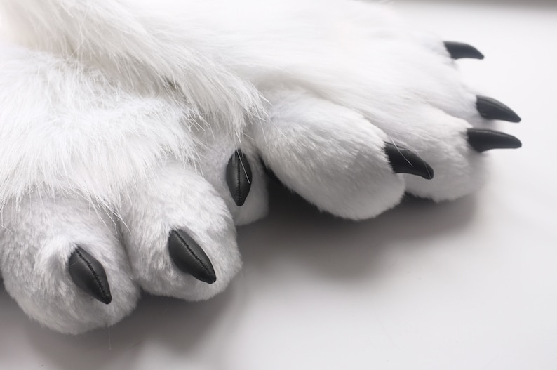 Five Finger Fursuit Paws, Fursuit Furry Paws, White Animal Paws - Etsy