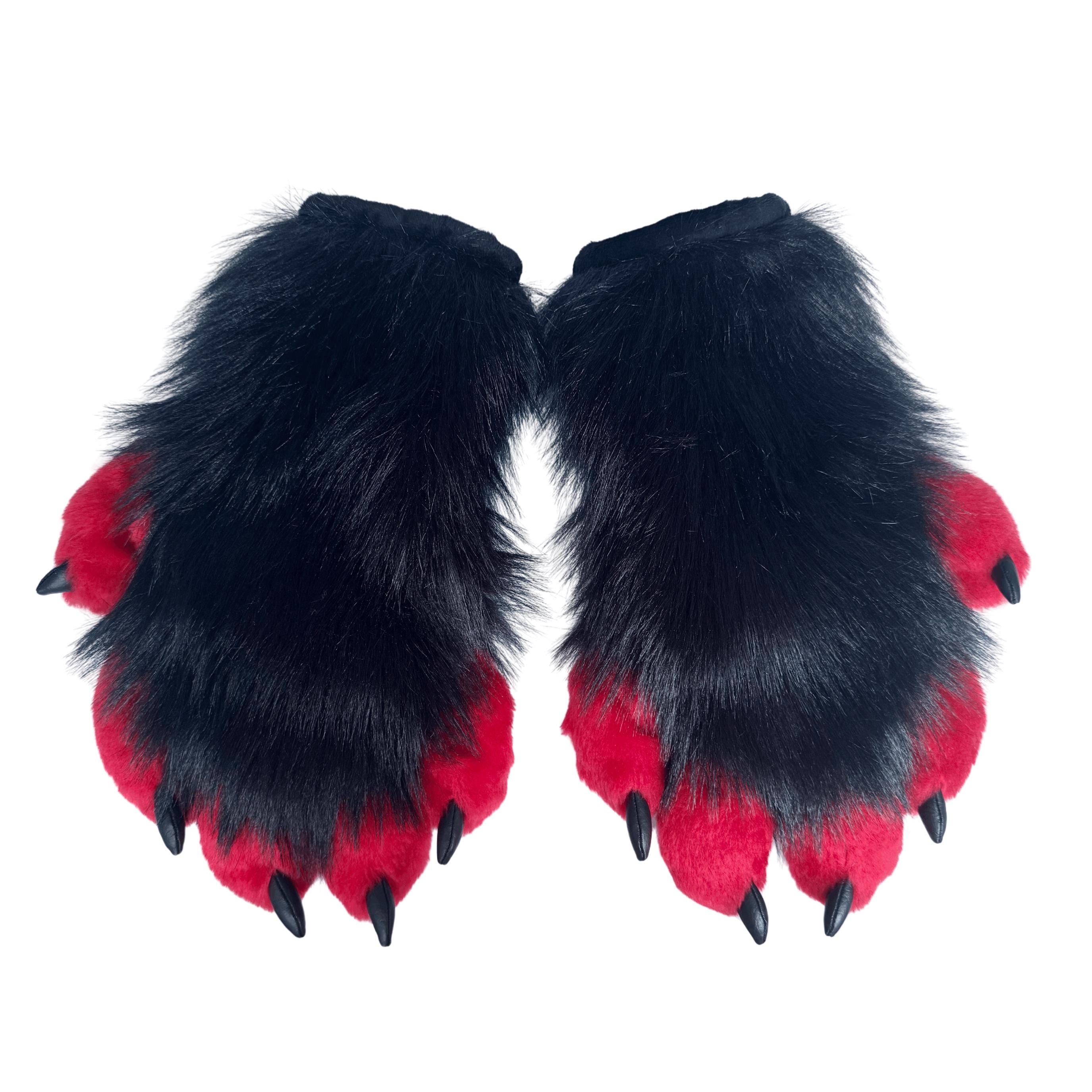 Five Finger Black Fursuit Paws, Custom Paws - Etsy