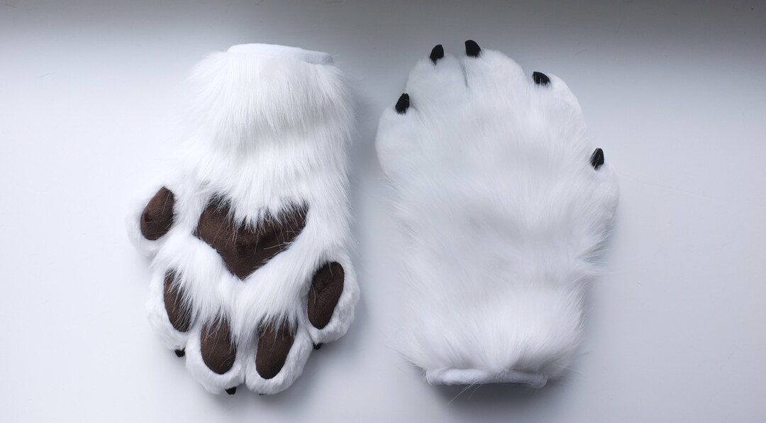 Fursuit Paws, White Five Finger Paws, Custom Paws - Etsy