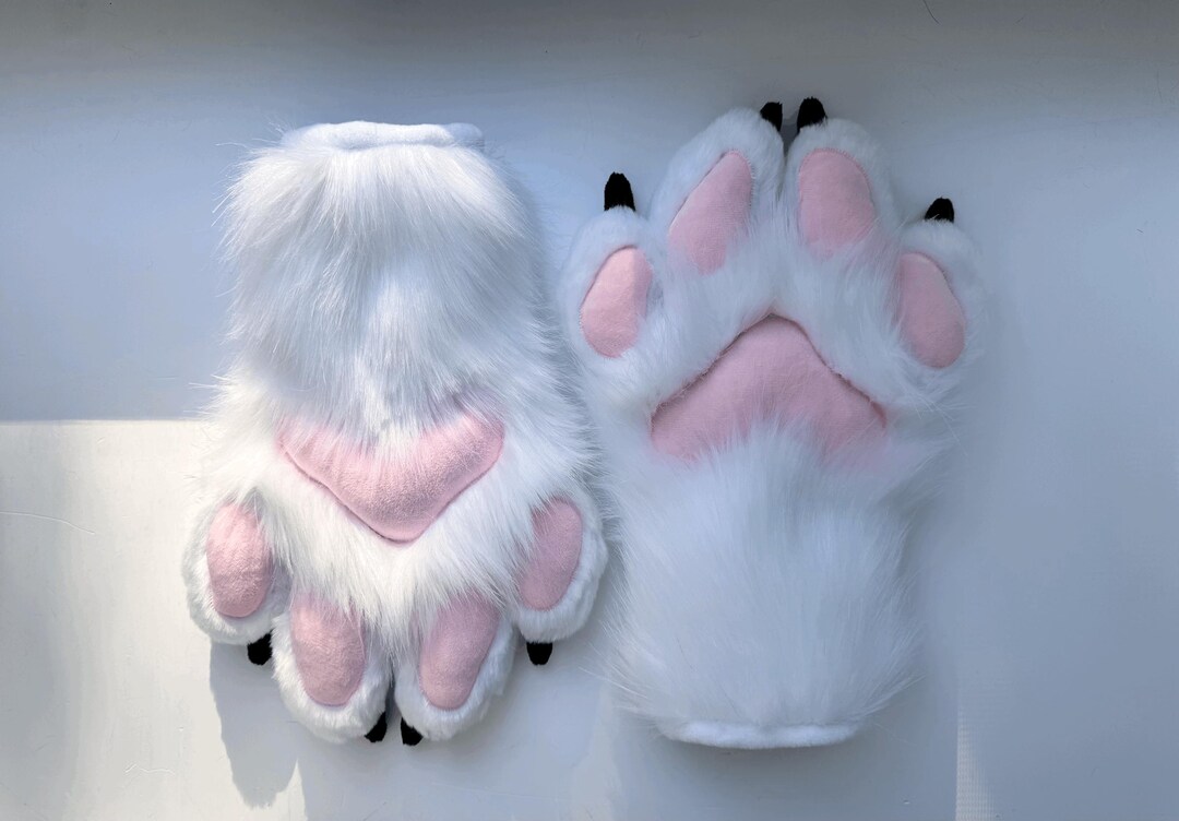 Fursuit Paws, Fursuit Premade Paws, White Hand Paws - Etsy