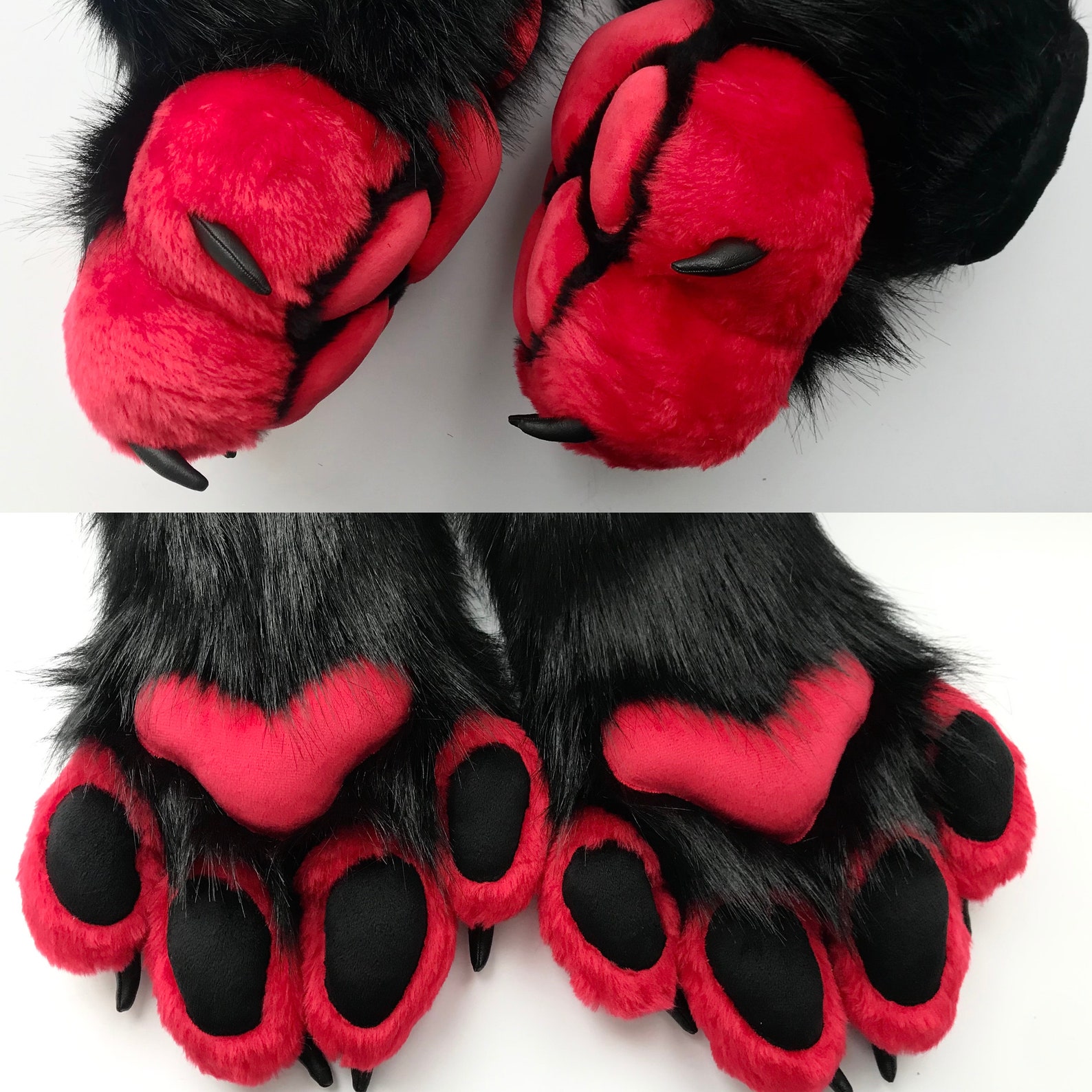 Fursuit Partial, Red Fursuit Feet Paws, Red Fursuit Handpaws - Etsy