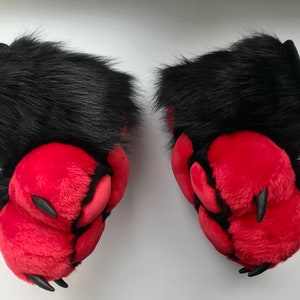 Fursuit Partial, Red Fursuit Feet Paws, Red Fursuit Handpaws - Etsy