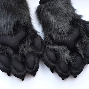 Black Five Finger Fursuit Paws - Etsy