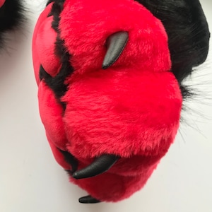 Fursuit Partial, Red Fursuit Feet Paws, Red Fursuit Handpaws - Etsy