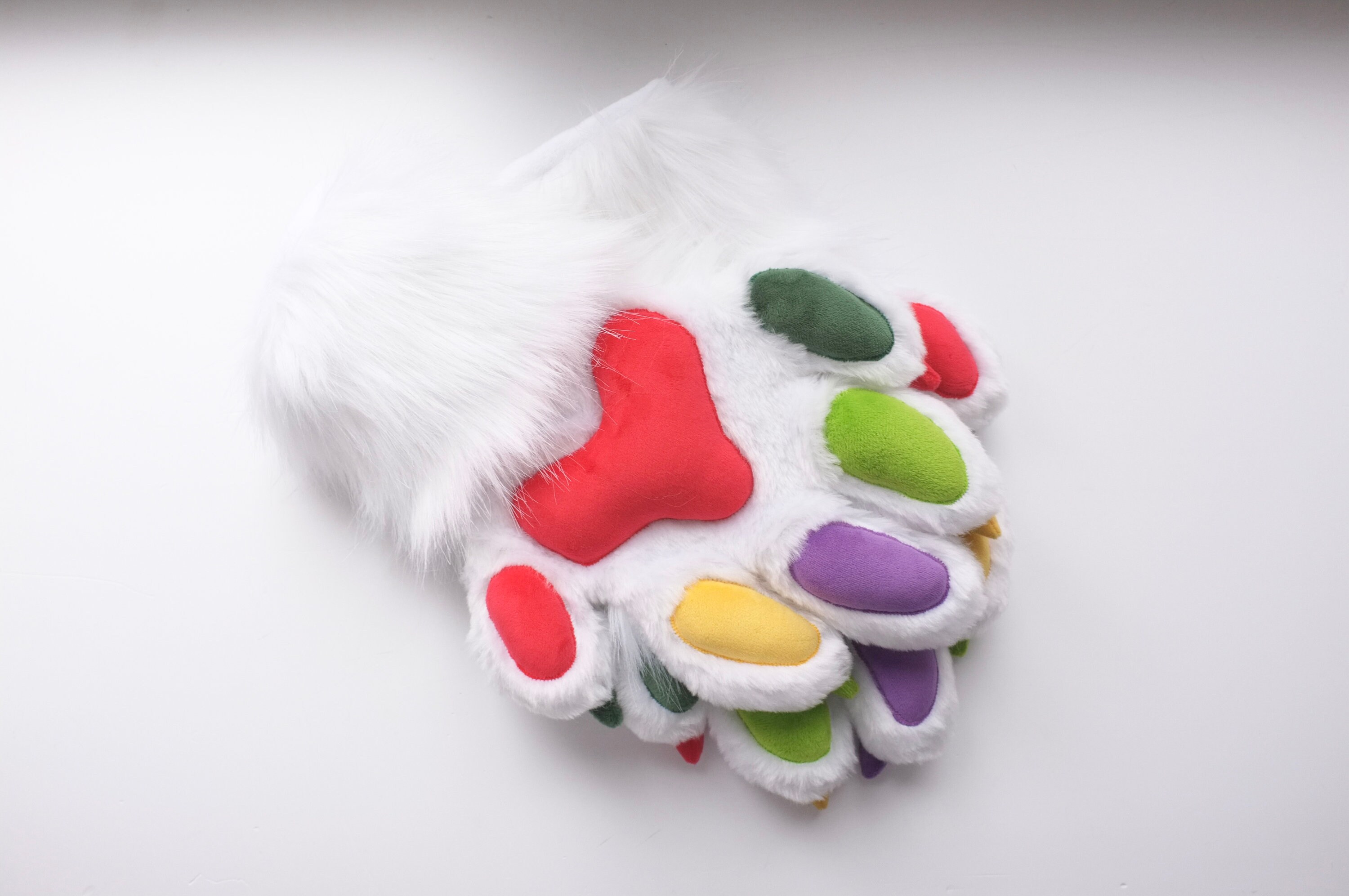 White Fursuit Paws, Five Finger Paws, White Puffy Paws - Etsy