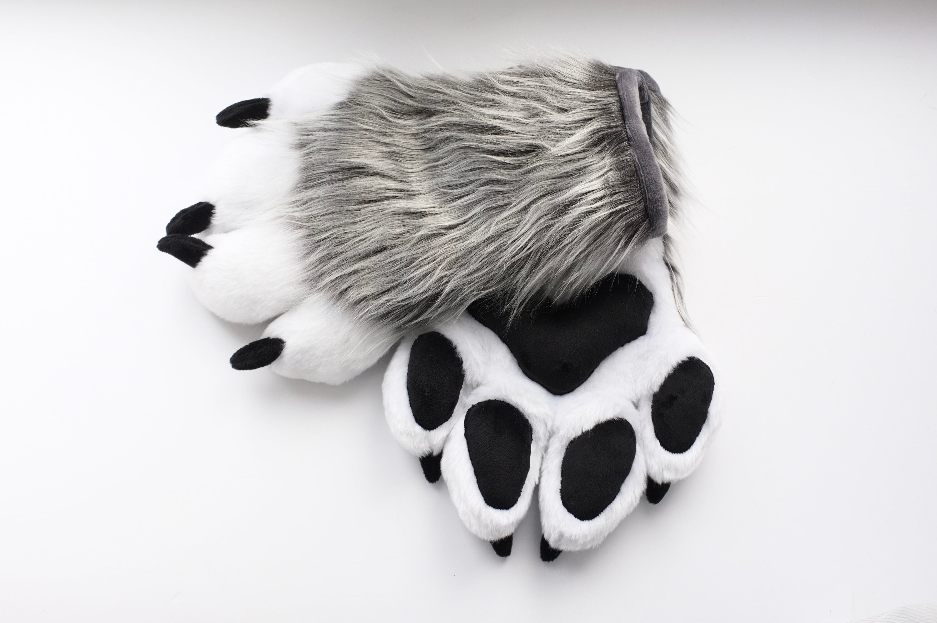 Grey Fursuit Paws, Furry Gloves, Paw Hand Gloves, Furry Paws Grey ...
