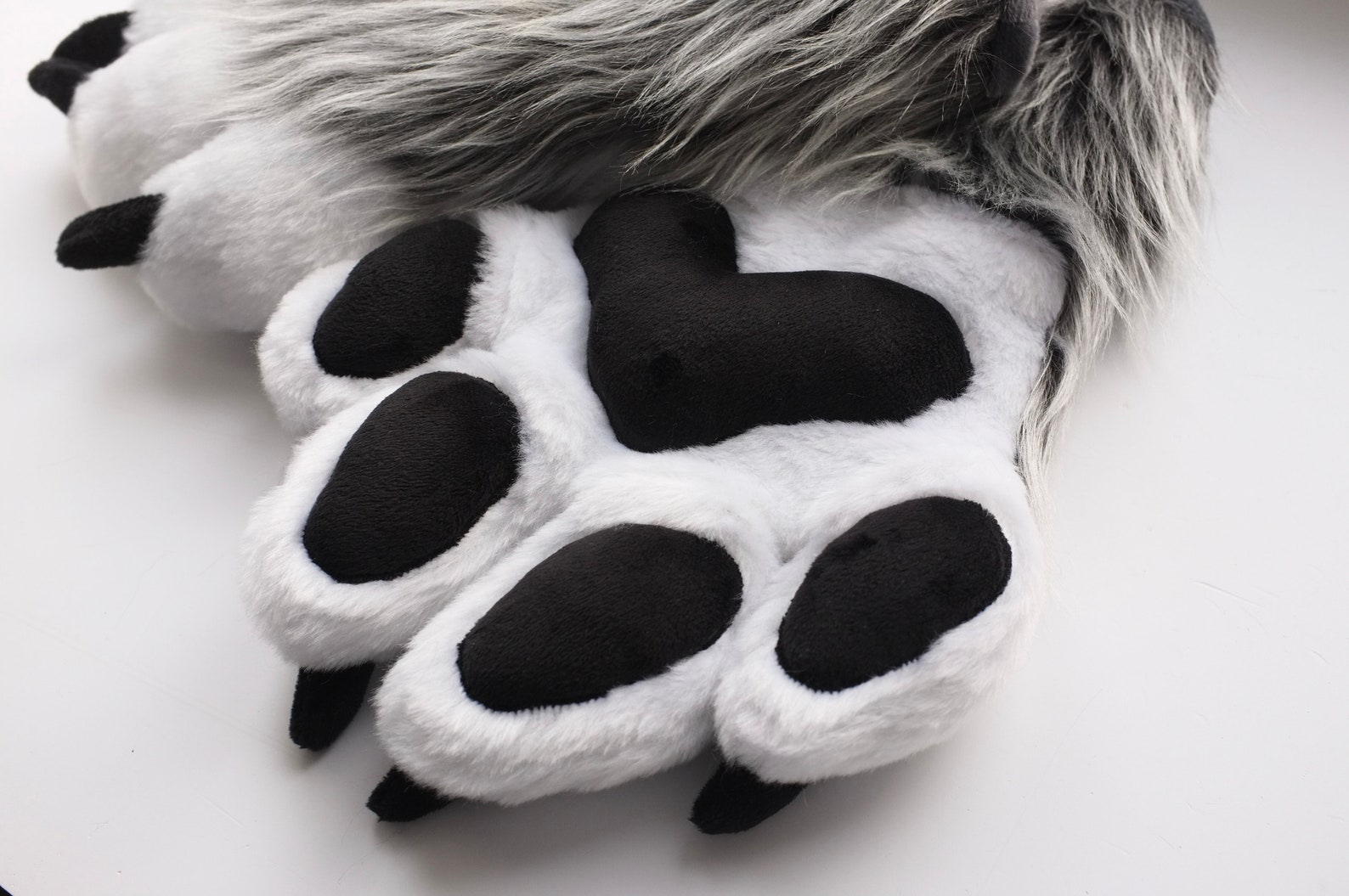 Grey Fursuit Paws, Furry Gloves, Paw Hand Gloves, Furry Paws Grey ...