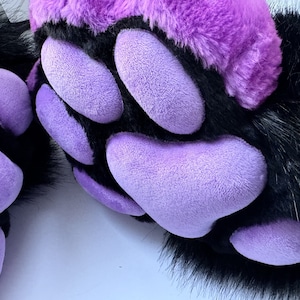 Purple Fursuit Feet Paws, Black Purple Furry Paws - Etsy