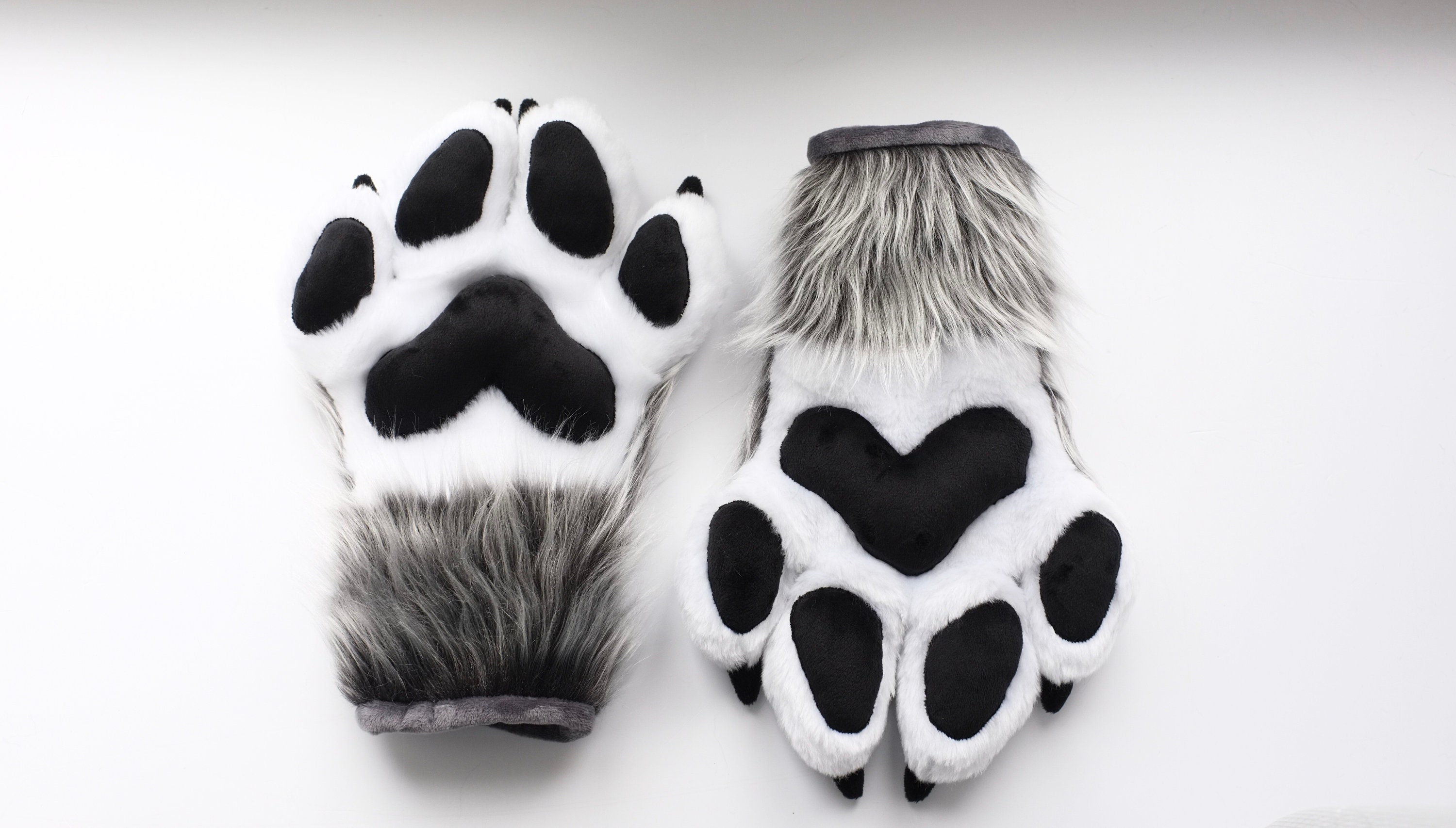 Grey Fursuit Paws, Furry Gloves, Paw Hand Gloves, Furry Paws Grey ...