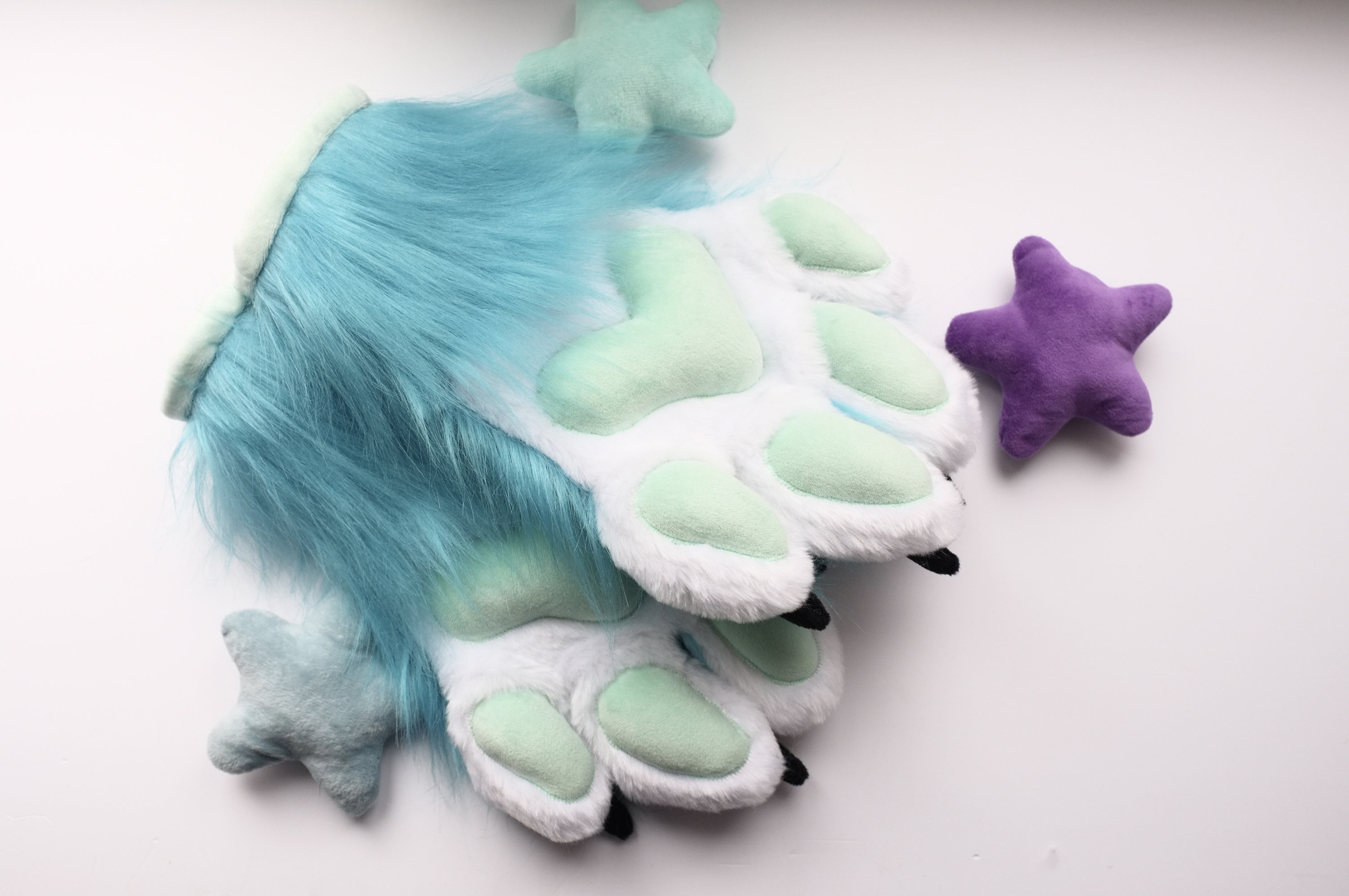 Fursuit Paws Green, Paw Gloves Green, Fursuit Paws Commissions, Custom ...