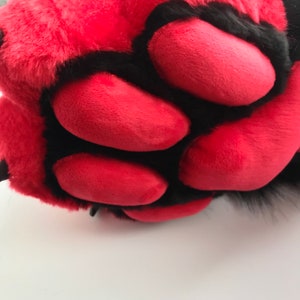 Fursuit Partial, Red Fursuit Feet Paws, Red Fursuit Handpaws - Etsy
