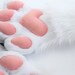 White Four Finger Furry Paws, Fur Handpaws With Salmon Pink Pads - Etsy