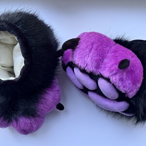 Purple Fursuit Feet Paws, Black Purple Furry Paws - Etsy