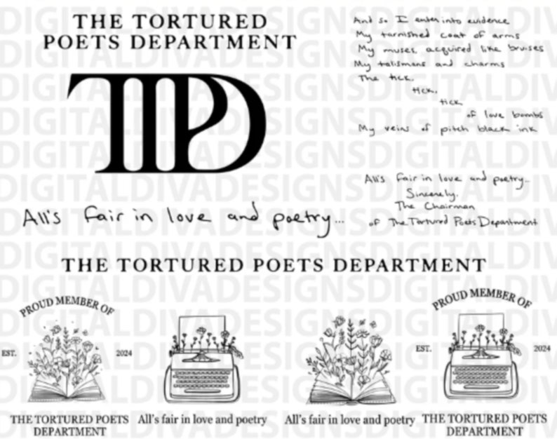 El Departamento de Poetas Torturados SVG ttpdSVG Todo es justo en el amor y la poesía SVG png ...