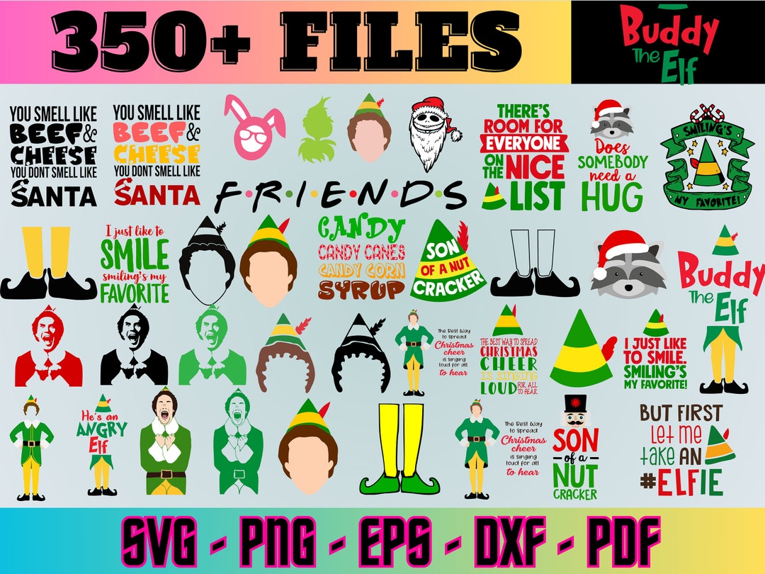 Christmas Svg Bundle Buddy the Elf Svg, Mega Bundle Layered Design ...