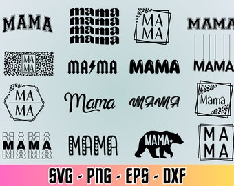 Mama Svg Bundle, Digital Download Mama Png, Mama Svg Cut File, Mama ...