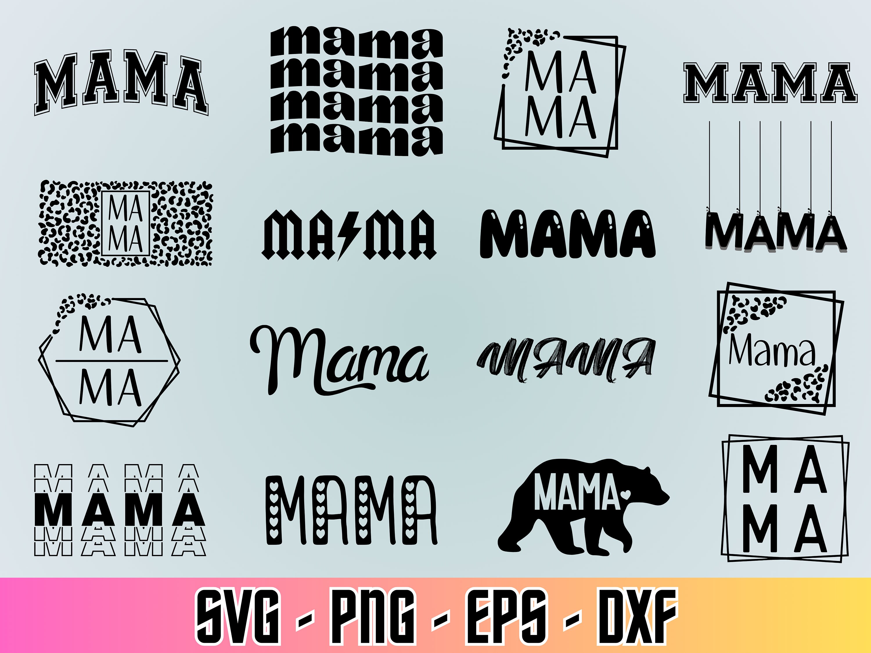 Mama Svg Bundle Digital Download Mama Png Mama Svg Cut File - Etsy