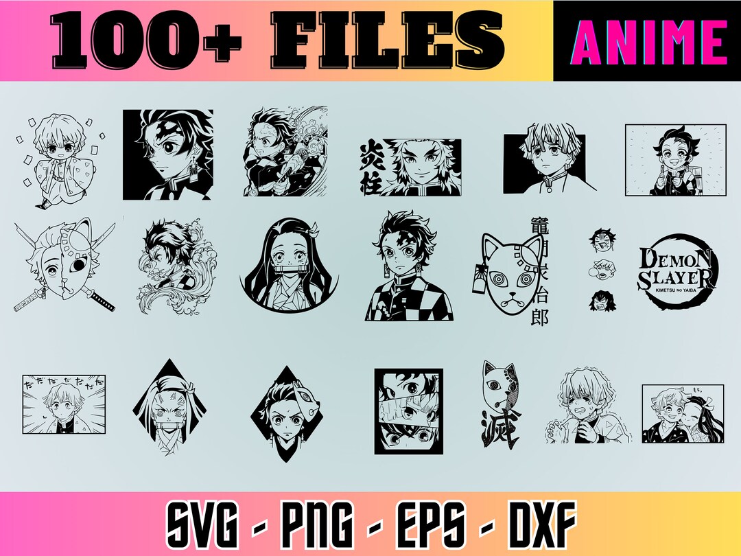 Anime Bundle SVG Manga Bundle Svg Cartoon Packs SVG Anime and Manga Png ...