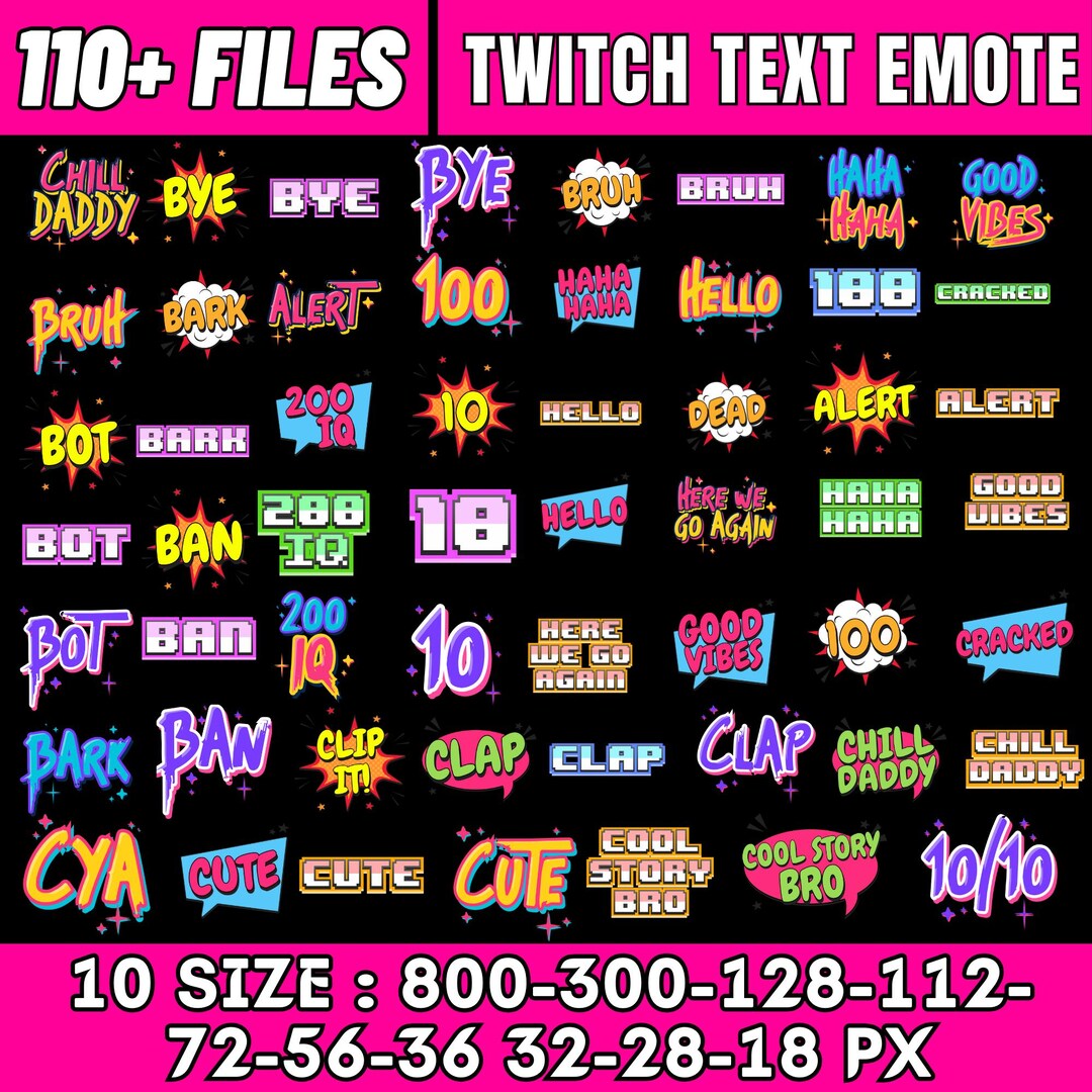 Twitch Text Emote, Text Emotes, Twitch Emotes, Discord Emote, GG Emote ...