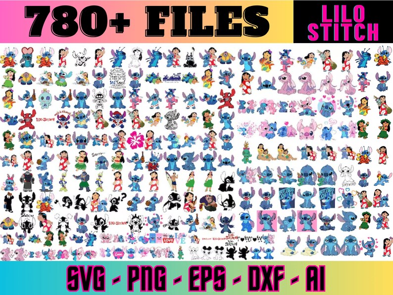 Lilo and Stitch Svg Bundle, Birthday Stitch, Lilo Svg Vector Designs, Lilo Svg, Stitch Svg ...