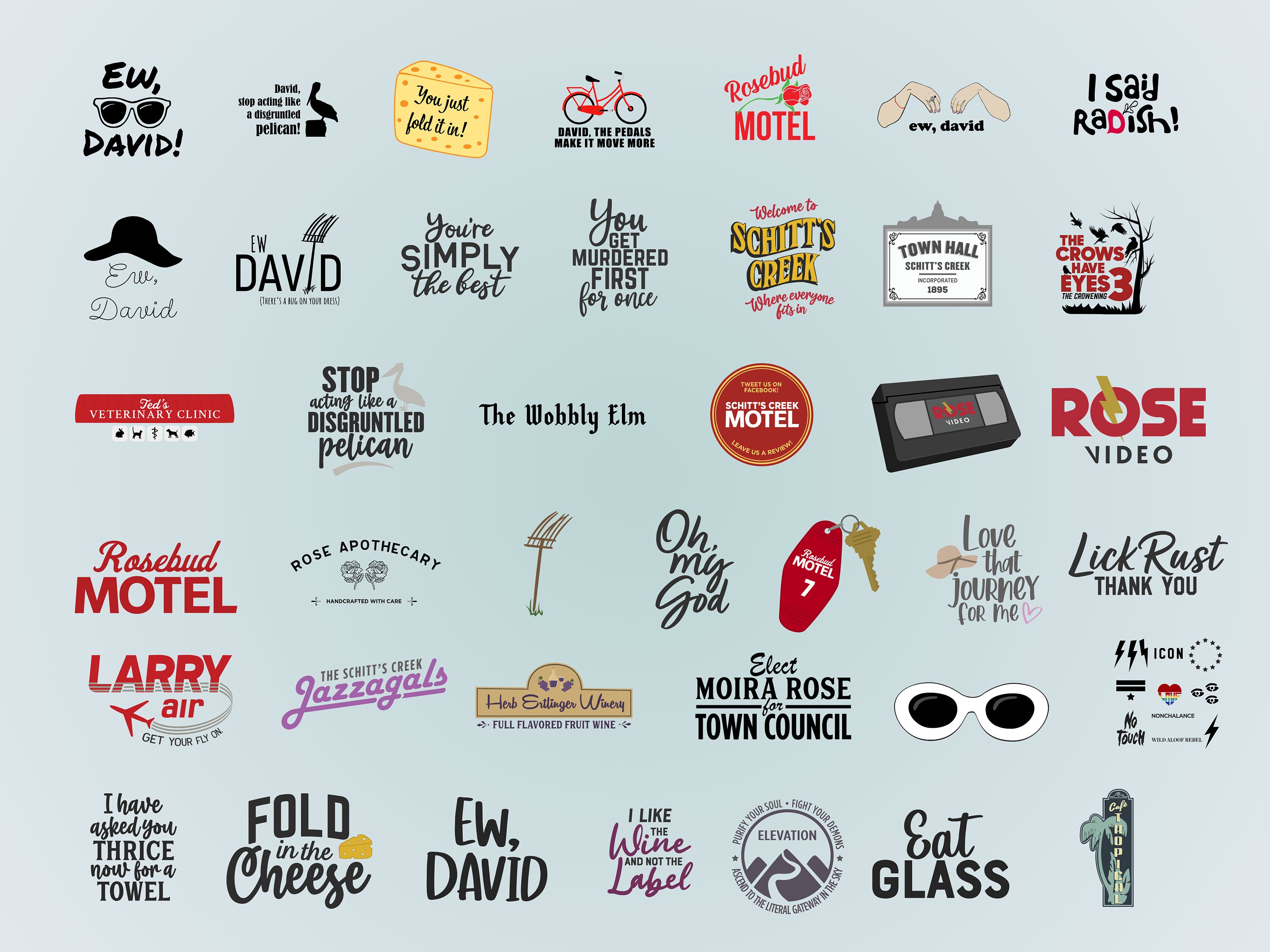 Ew David Svg Bundle, Schitts Creek Svg for Cricut, Schitts Creek Png ...