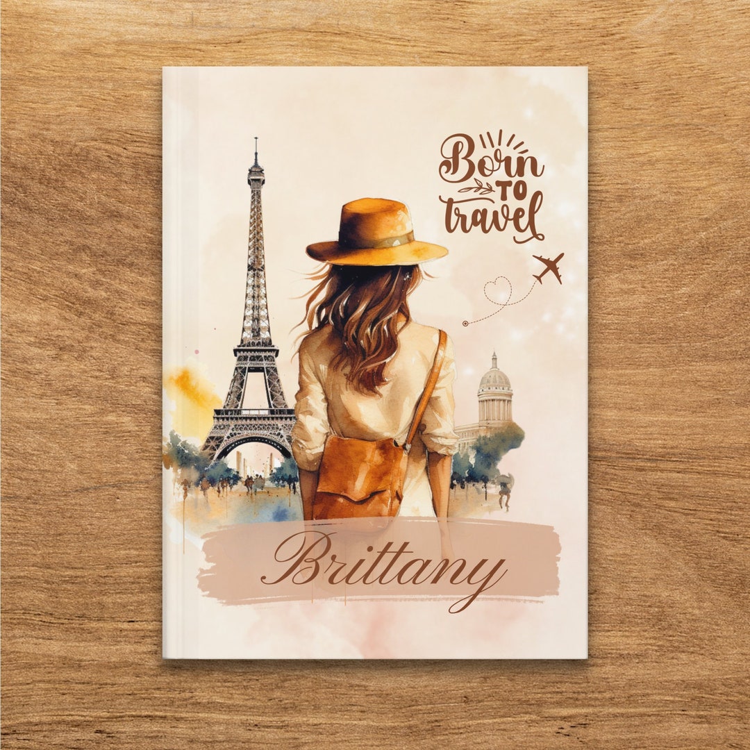 Personalized Vintage Paris Eiffel Tower Hardcover Journal, Travel ...