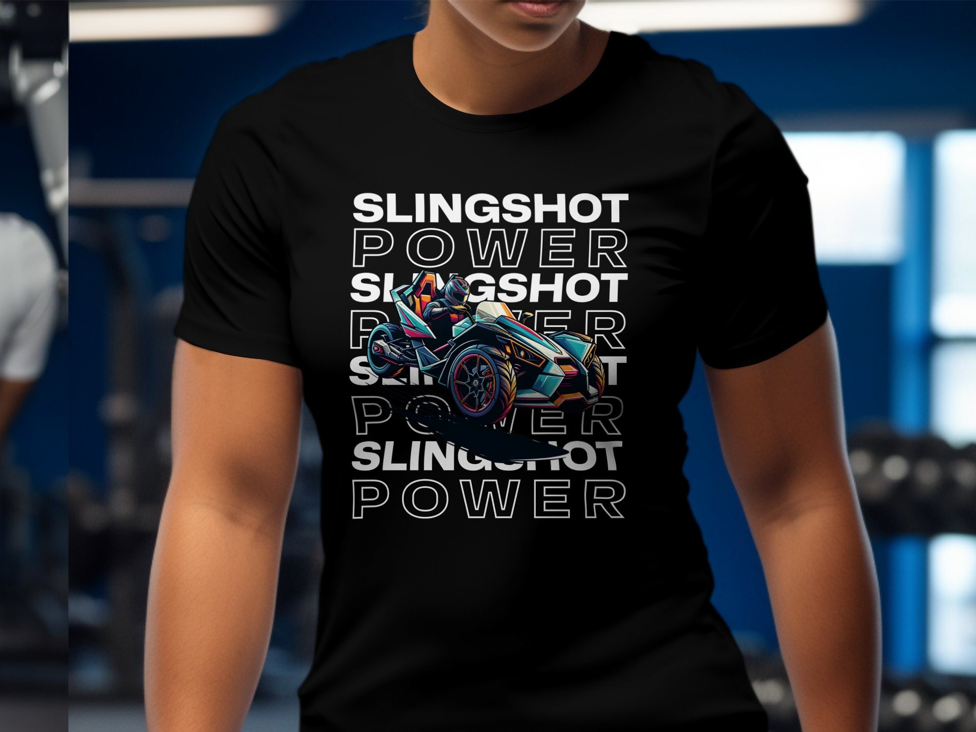 Retro Futuristic Slingshot Vehicle T-shirt, Colorful Speedster Tee ...