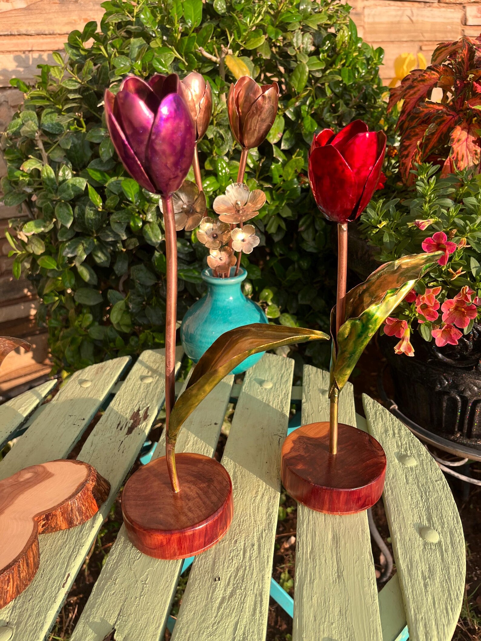 Everlasting Copper Tulip Copper Flower Metal Sculpture Mother's Day ...