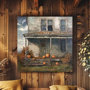 Rustic Farmhouse Autumn Canvas, Country Wall Art, Rustic Wall Art Fall ...