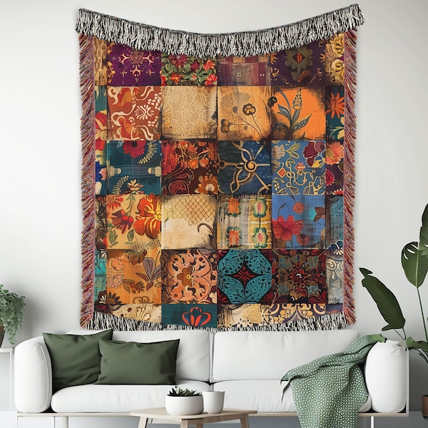 Bohemian Throw - Etsy
