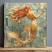 Mosaic Look Gold Mermaid Wall Art, Ocean Fantasy Decor, Elegant Mermaid ...