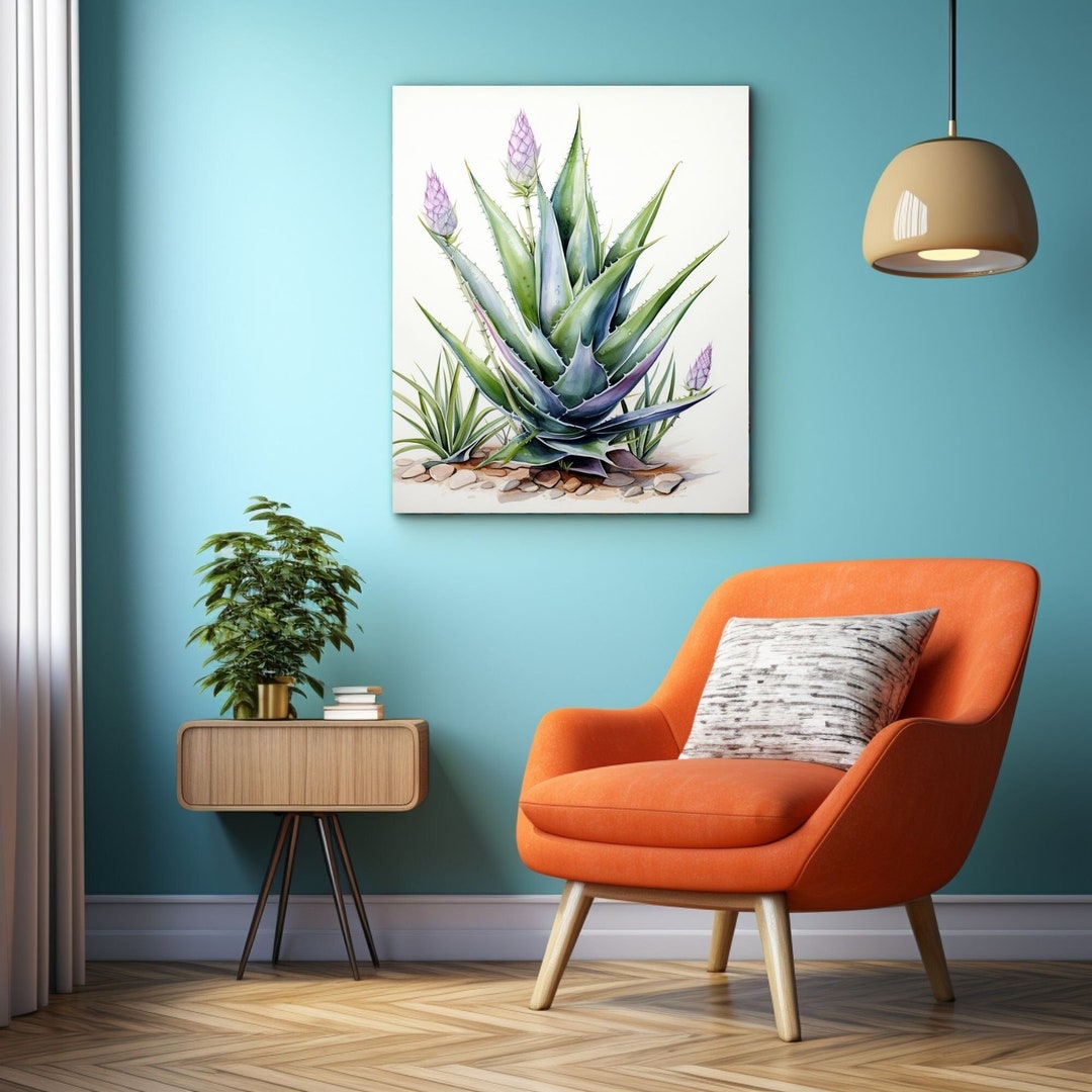 Aloe Vera Printable Art Watercolor Plant Wall Art Print - Etsy