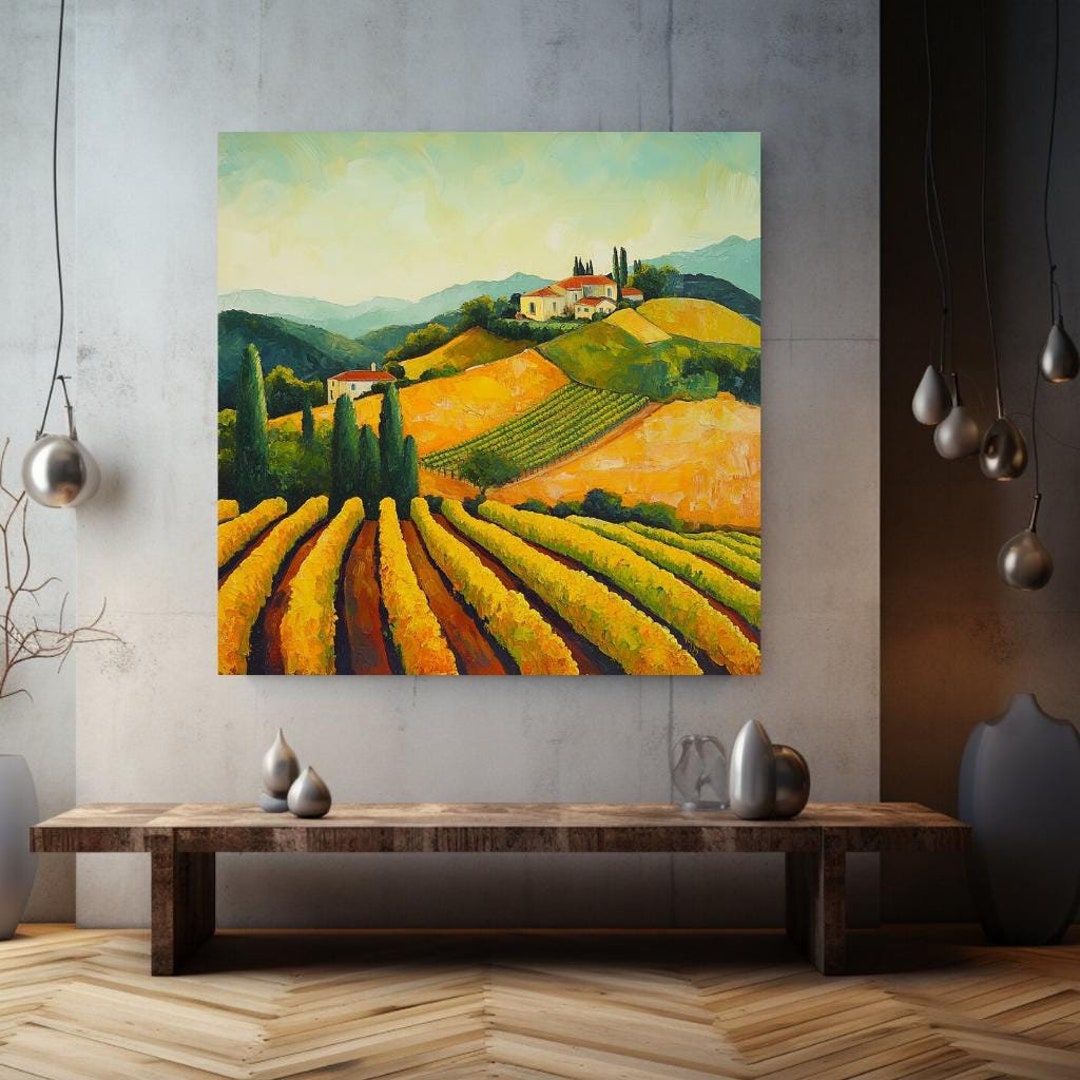 Vintage Valley Wall Art, Large Wall Art, Coastal Wall Art, Beach House ...